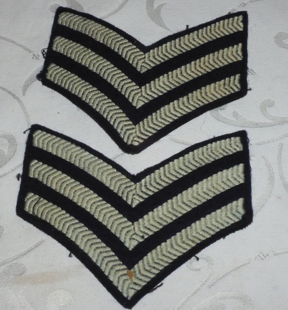 RAF RANK INSIGNIA Badge Military Royal Air Force Patch Pair Sergeant ...