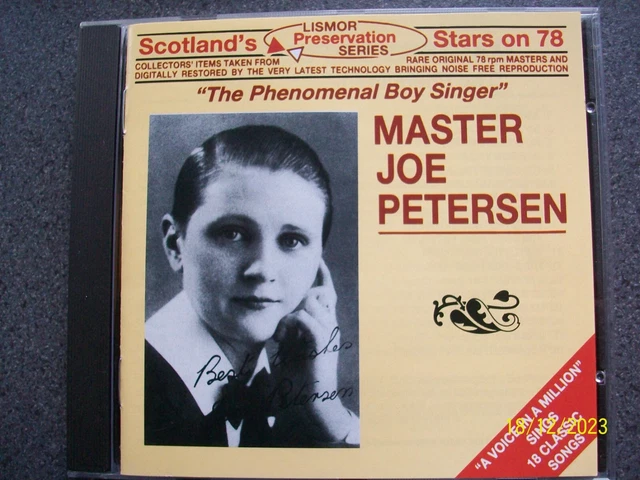 MASTER JOE PETERSEN - The Phenomenal Boy Singer CD Lismor Preservation ...