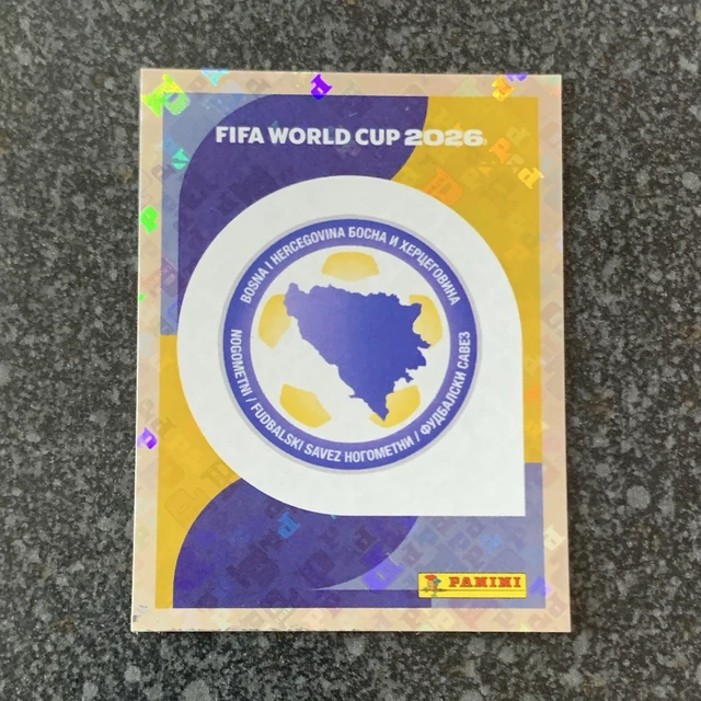 PANINI FIFA WORLD Cup 2026 Bosnia and Herzegovina Badge Logo Sticker ...
