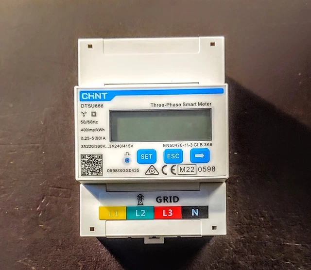 CHINT DTSU666 ENERGIEZÄHLER 80A - 230V/400V-RS485 Drei-Phasen-(Smart)Energymeter EUR 169,95 ...