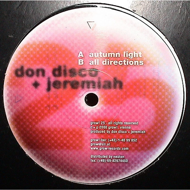 DON DISCO & Jeremiah - Autumn Light (Vinyl 12" - 2000 - AT - Original ...