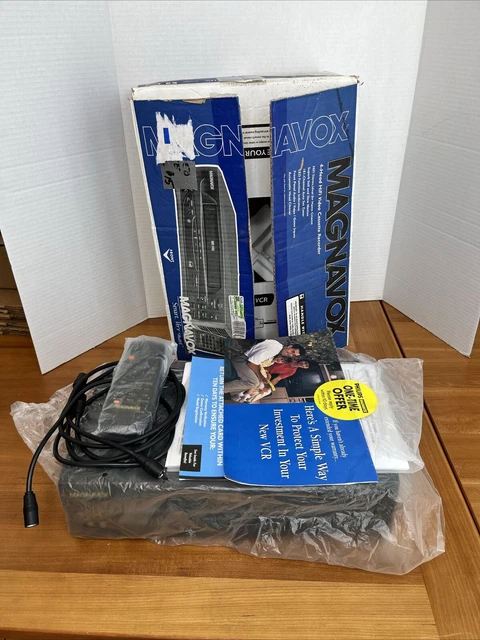 MAGNAVOX VR601BMG VCR VHS Tape Player Recorder Open Box w’ Remote ... MAGNAVOX VR601BMG VCR VHS Tape Player Recorder Open Box w’ Remote ...
