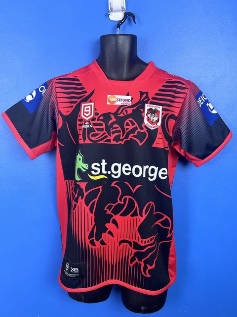 ST GEORGE ILLAWARRA Sydney Dragons NRL 9s rugby league jersey size 16 ...