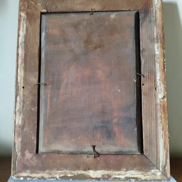 TABLEAU ANCIEN HUILE sur bois ecole bretonne signé. EUR 55,00 - PicClick FR