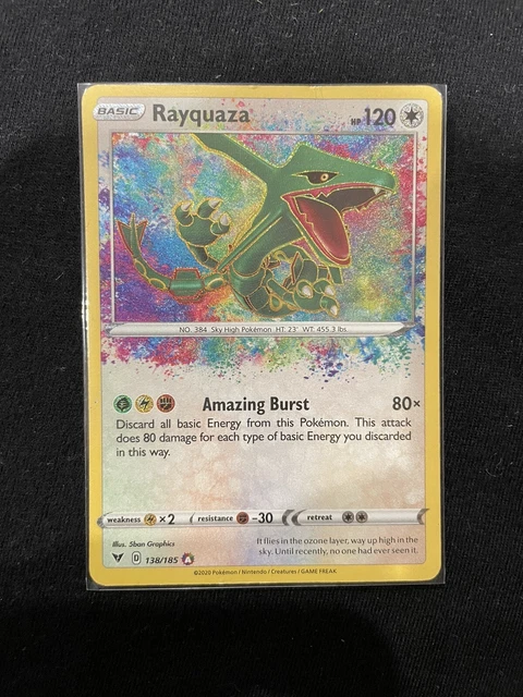 RAYQUAZA 138/185 - Amazing Rare - Vivid Voltage - Pokemon Trading Card ...