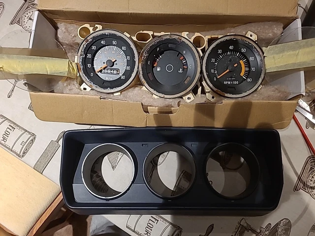 CLASSIC MINI 1275 GT cluster 3 clock rev counter 90mph speedo Binnaccle ...