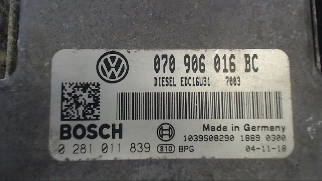 CONTROL UNIT INJECTION BLE 070906016BC 0281011839 VW Touareg 5.0 V10 ...