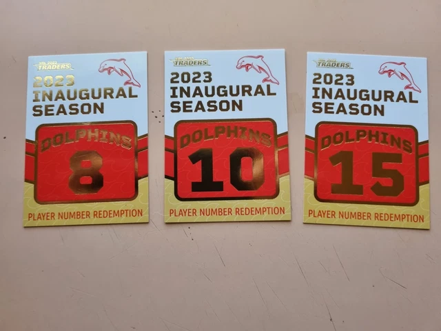 3 X 2023 nrl traders dolphins redemption cards. Card numbers 8, 10 and ...
