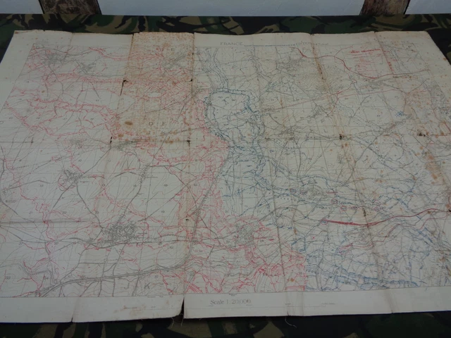 WW1 &ENEMY ORGANISATION& TRENCH MAP of the HINDENBURG LINE (September ...