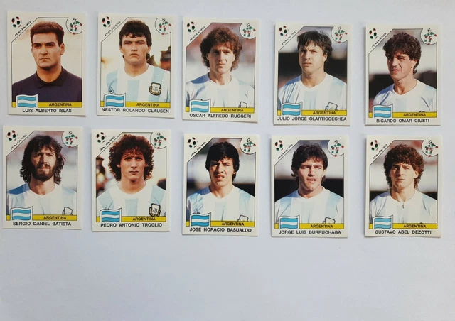 PANINI WORLD CUP Italia 90 10x Stickers Argentina Team Player £29.99 ...
