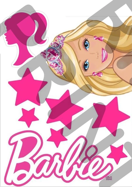 BARBIE DOLL BARBIE logo EDIBLE cake toppers birthday cake print HIGH ...