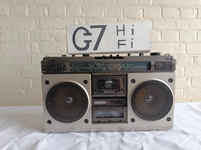 HITACHI TRK 8200E Ghetto Blaster Boom Box Fm Am Stereo Cassette ...