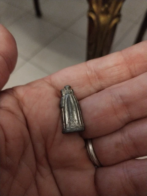 RARE OBJET MINIATURE Statue Religieuse XIX Portrait Napoléon lll ...