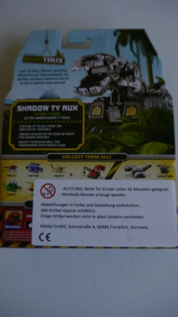 DINOTRUX SHADOW TY RUX Mattel DreamWorks Diecast Metall Dream Works ...