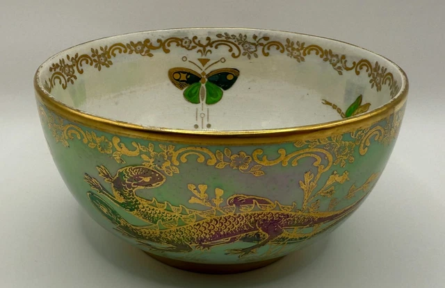 VINTAGE CROWN DEVON 'Salamader' Pattern Lustre Bowl £52.70 - PicClick UK