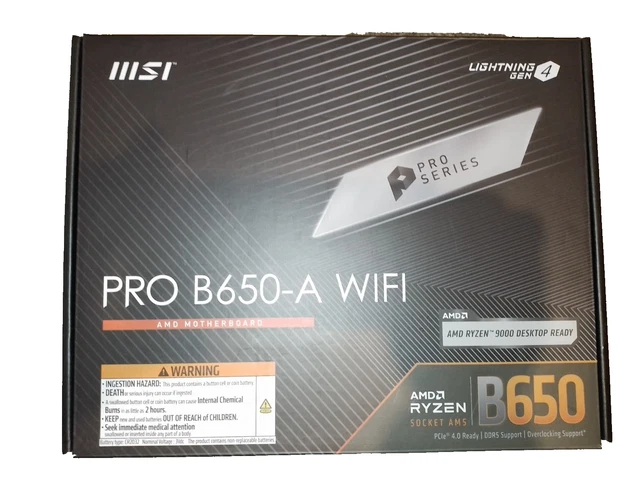 MSI PRO B650-A wifi AMD RYZEN £100.54 - PicClick UK