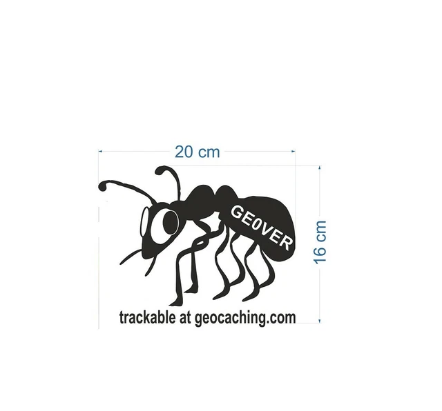 BUGSY GEOCACHING CAR Sticker Beetle Tick Number Trackable Travelbug Car ...