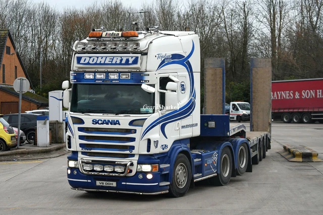 TRUCK PHOTOS IRISH Heavy Haulage Doherty Scania V8 & low Loader V8 DOH ...