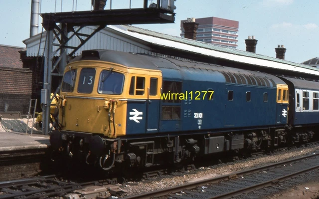 ORIGINAL RAILWAY SLIDE Class 33 33101 at Reading 07.75.(Not Sharp) £2. ...