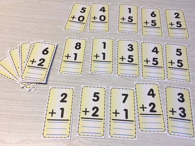 MATH CENTER - Dry Erase - Addition Cards - 48 Laminated Activity Cards ...