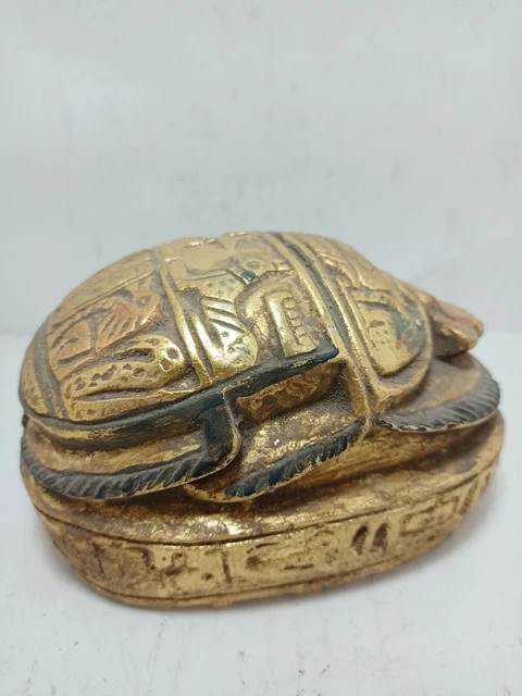 RARE ANTIQUE ANCIENT EGYPTIAN Scarab Good Luck Magic Writing ...