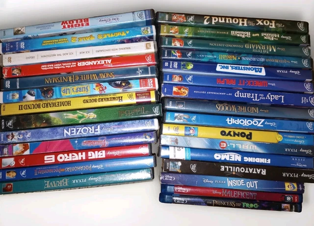 HUGE DISNEY DVD/BLUE Ray Lot 29 Frozen Brave Inside Out Anime Little ...