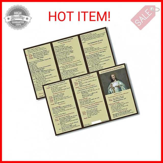 CATHOLIC MASS PRAYER and Responses Pocket Card $6.88 - PicClick