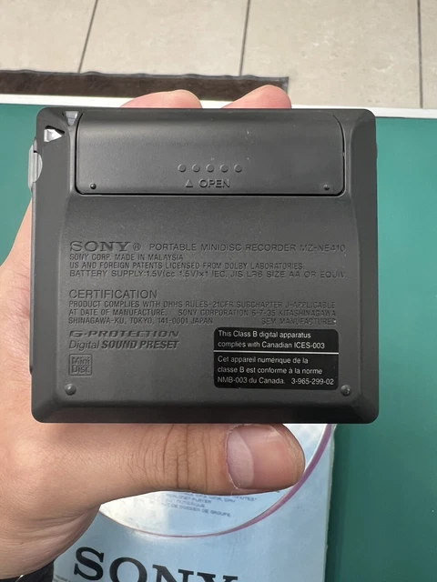 SONY MZ-NE410 HIGH Speed Net MD Walkman Recorder / Player MiniDisc ...