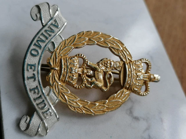 BRITISH ARMY GENERALS Corps Collar Badge Animo Et Fide 5.3cm x 4.6cm ...