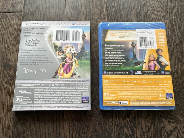 TANGLED MULTI-SCREEN DISNEY 100 Edition (Blu-ray + DVD + Digital Code ...