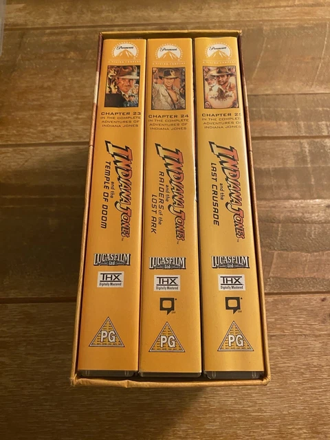 THE ADVENTURES OF Indiana Jones VHS Video Box Set Last Crusade Temple Doom Ark £10.49 - PicClick UK