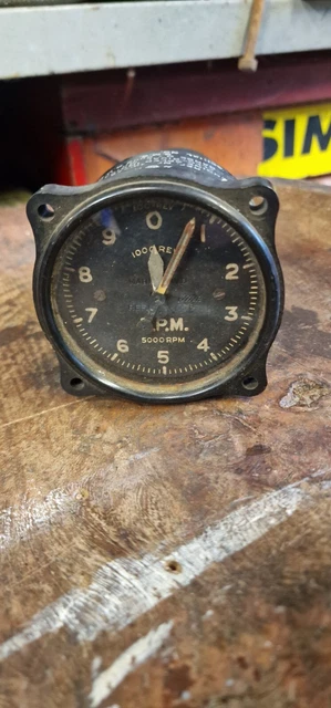 AIRCRAFT RPM ENGINE Speed Indicator Gauge Original Classic Plane £0.99 ...
