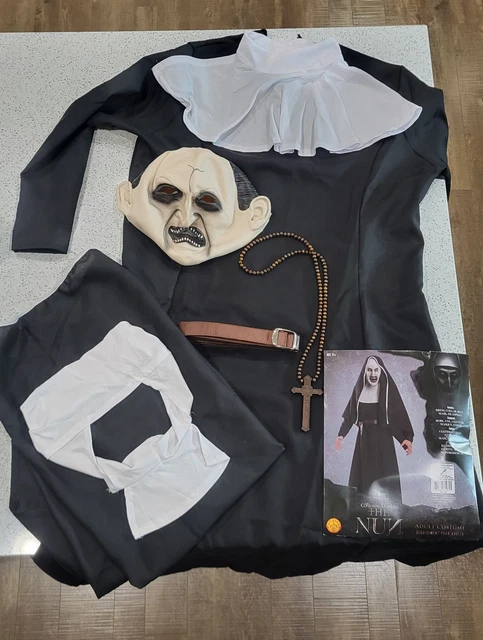 THE NUN COSTUME The Conjuring Halloween Cosplay XL w/ Latex Half Mask £ ...
