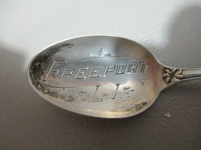 RARE VINTAGE ANTIQUE Sterling Silver Spoon, Freeport Long Island $108. ...