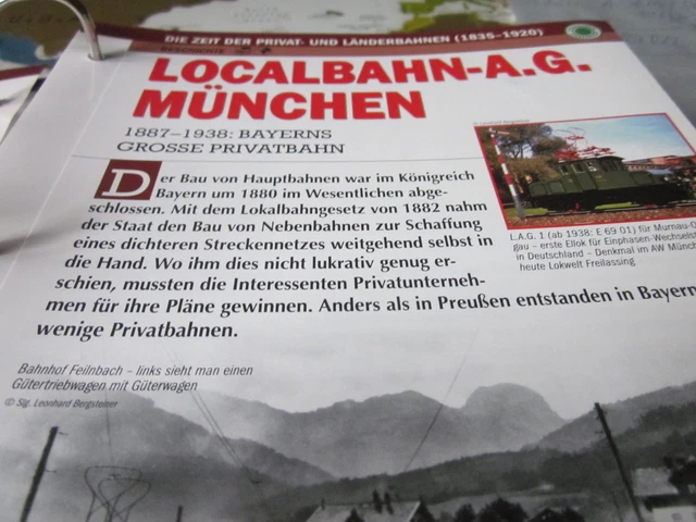DEUTSCHE EISENBAHNGESCHICHTE N 1835-1920 Localbahn AG München 1837-1938 ...