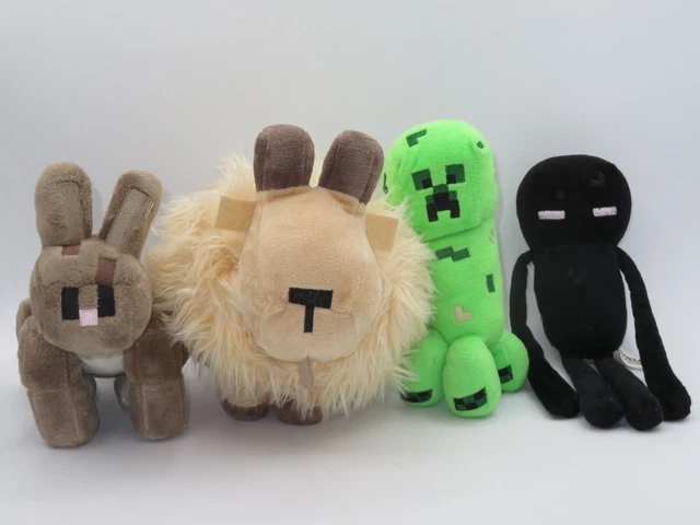 MINECRAFT BABY BUNNY Rabbit Goat Caves & Cliffs Enderman Plush Mojang ...