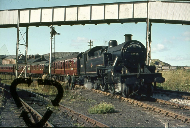 ORIGINAL SLIDE BR steam British Railways West Auckland 42405 in ...
