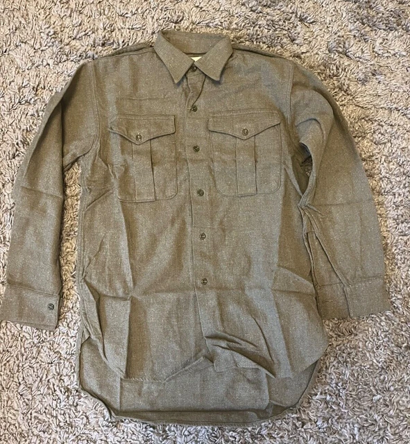 GENUINE BRITISH ARMY Post WW2 1964 Pattern Flannel Combat Uniform Shirt ...