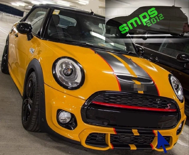 FOR MINI F55 F56 F57 Cooper JCW Front Bumper Number Plate Cover Gloss ...