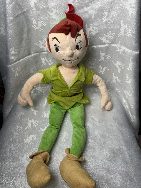 WALT DISNEY STORE Exclusive Peter Pan Soft Plush Doll Toy Teddy Cuddly ...