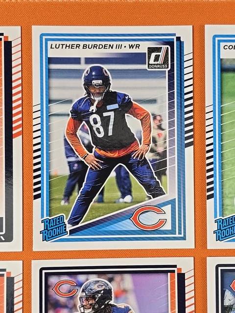 🟠🐻🔵 2025 DONRUSS Chicago Bears Complete Base Team Set (12 Card Lot) 🔵🐻🟠 ...