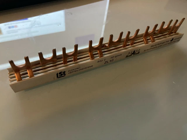 ST ZL 10 Phasenschiene | 3 phasig | 9 Module Kammschiene 3 polig ...