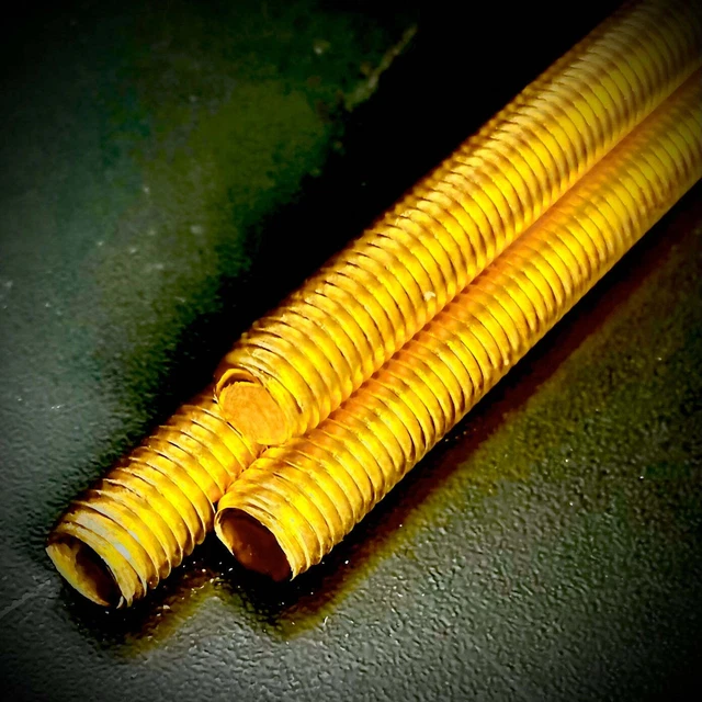 M3 M4 M5 M6 M8 M10 M12 x 500mm Threaded Bar Stud Rod Solid Brass £11.05 ...