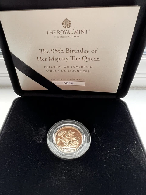 2021 QUEEN ELIZABETH II 95th Birthday Privy Mark Gold Matte Proof ...