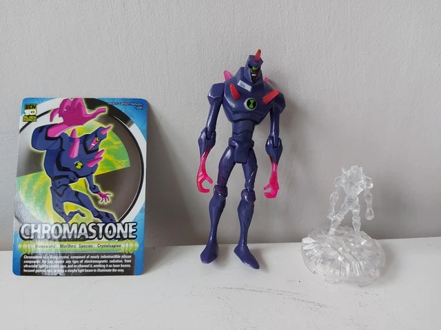 BEN 10 CHROMASTONE Alien Force + Crystal Omnitrix + Card Bandai Rare ...