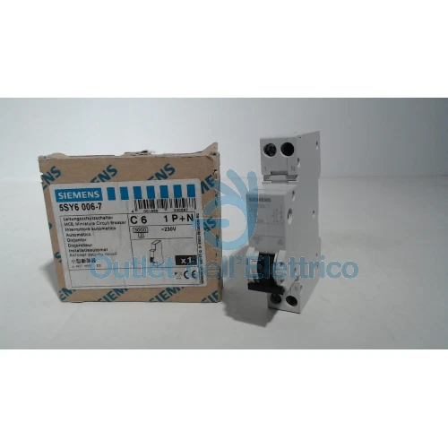 SIEMENS INTERRUPTEUR MAGNÉTOTHERMIQUE 1P+N 6A 6K C 1 Module 5SY60067 EUR 46,48 - PicClick FR