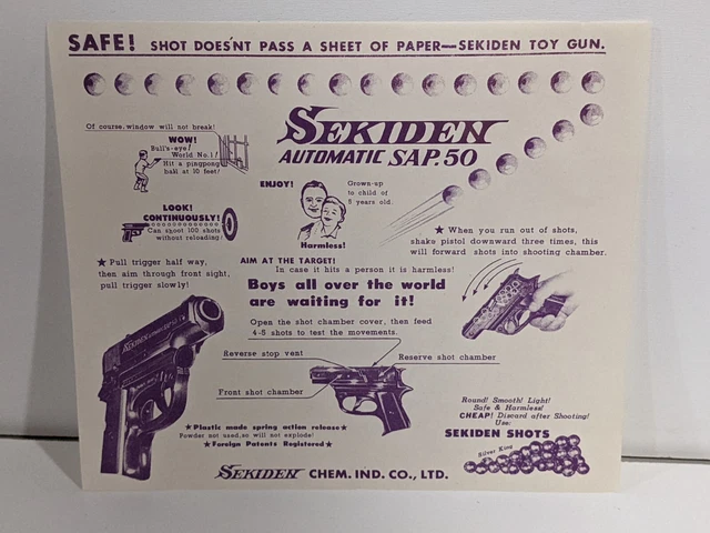 SEKIDEN/GIANT AUTOMATIC SAP.50 With Information Sheet & 50 Silver Balls ...