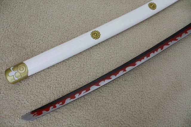 S0568 ANIME ONE Piece Roronoa Zoro Kozuki Oden Enma Sword Red Flame ...