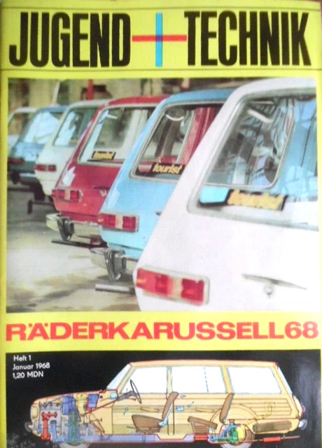 JUGEND + TECHNIK 1 - 1968 (3) Räder-Karussell DDR Wartburg russ. Armee ...
