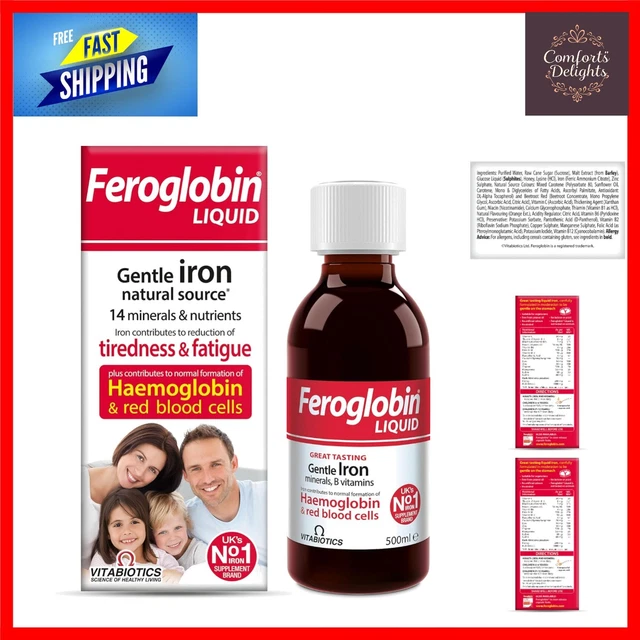 500ML FEROGLOBIN IRON Supplement Liquid - Natural Energy and Health ...